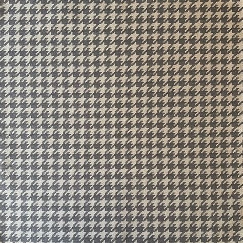 Houndstooth Pattern Fabric Sample Grey Stain Resistant Easy Clean
