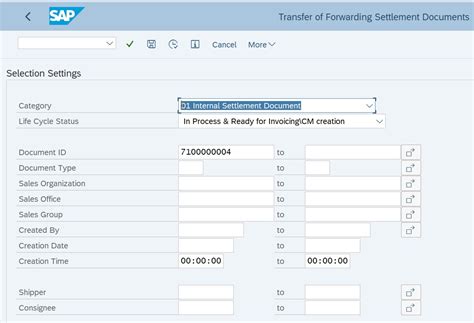 Process Steps In Sap Tm 95 For Internal Settlemen Sap Community