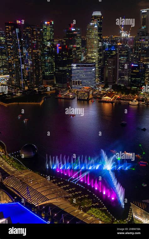 The Spectra Light And Water Show Viewed From Marina Bay Sands Hotel