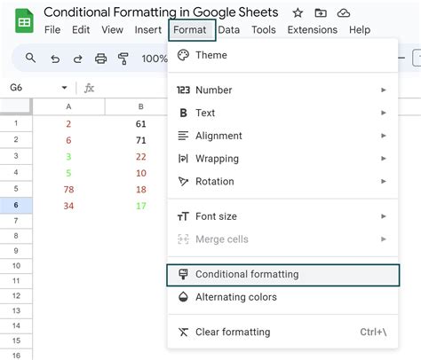 Conditional Formatting In Google Sheets Examples Edit Rules
