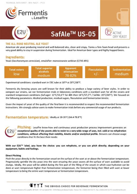 Fermentis SafAle™ US-05 – Brewers Vault Puerto Rico