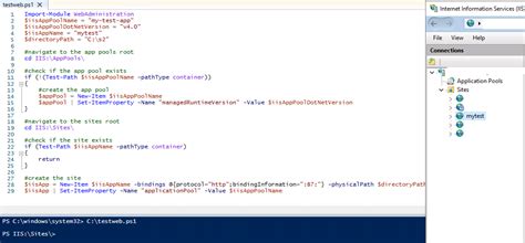 Powershell Adds Duplicate Iis Application Pool Stack Overflow