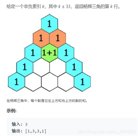 Leetcode 119杨辉三角iileetcode 杨辉三角ii Csdn博客