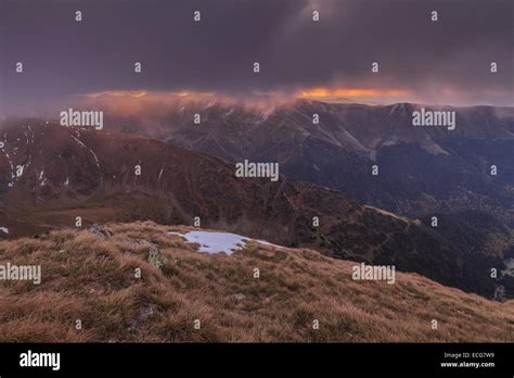 Sunrise in Fagaras Mountains Stock Photo - Alamy
