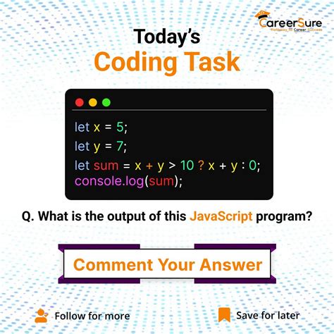 Coding Task Javascript Output For Javascript Careersure Academy Posted On The Topic Linkedin