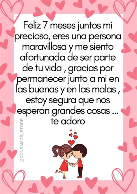 Feliz 7 Meses Juntos Felices 7 Meses Amor Cartas Cartas Para Mi