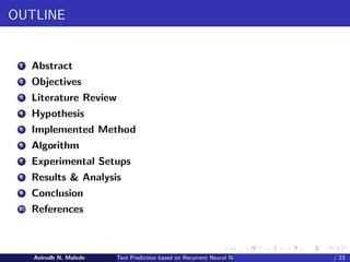 Text Prediction Based On Recurrent Neural Network Language Model PDF
