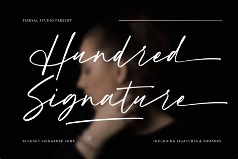 Hundred Signature Elegant Signature Font