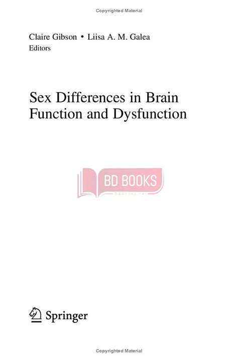 Sex Differences In Brain Function And Dysfunction Color Local