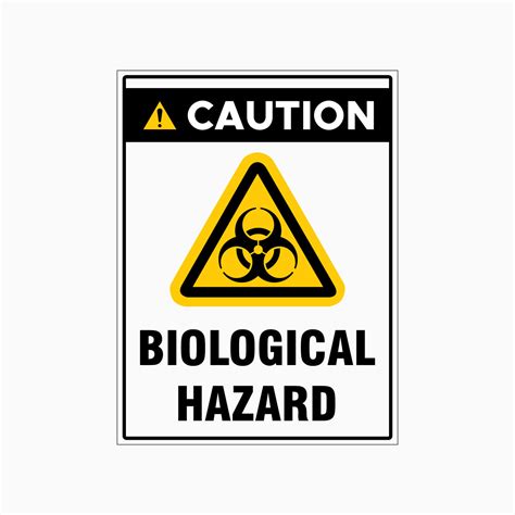 Caution Biological Hazard Sign Get Signs