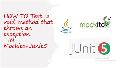 Test A Void Method Throws An Exception In Mockito Junit Java Youtube