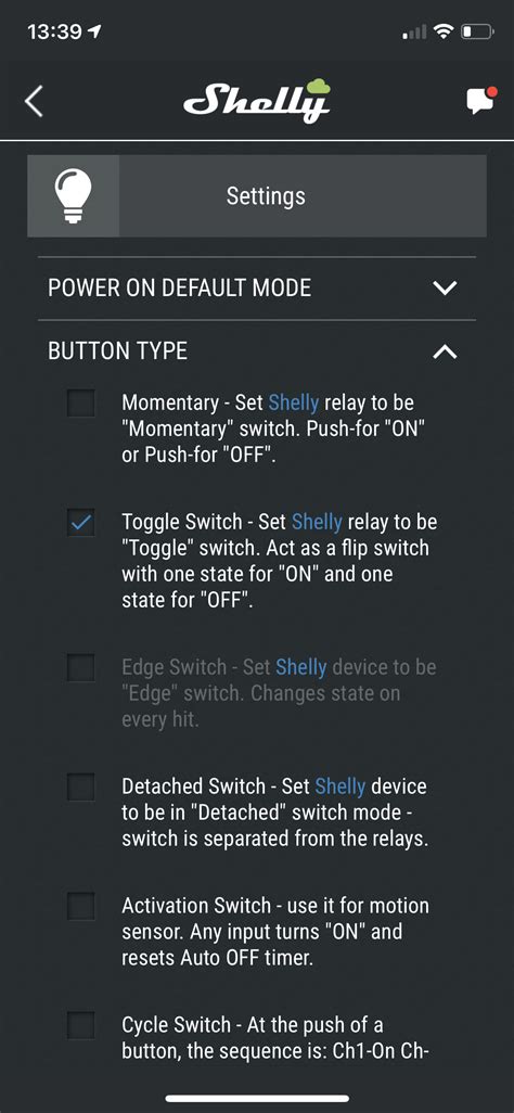 Wolfgang Ziegler Setting Your Shelly To Edge Switch Button Mode