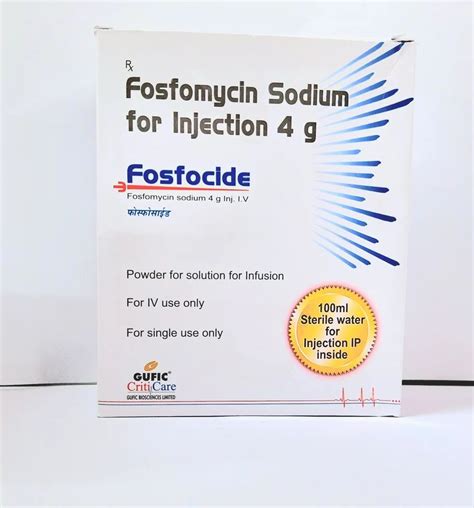 Fosfomycin Sodium Injection 4 Gm At ₹ 1200 Vial In Mumbai Id 2853918904197