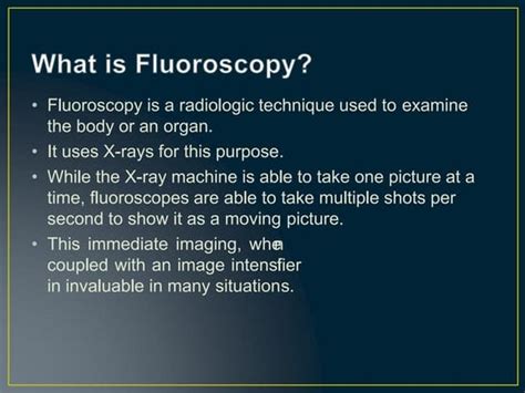 Fluoroscopy Ppt