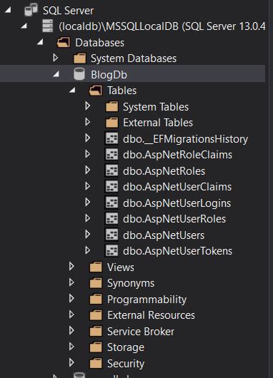 C Net Core Tables Doesnt Exist Stack Overflow