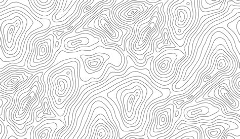 Seamless Vector Topographic Map Background White On Dark Texture