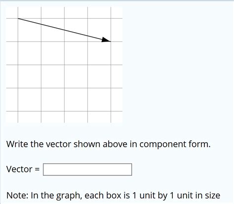 solved write the vector shown above in component form