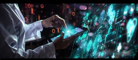 Woman In Lab Coat Uses Futuristic Screen In Automotive Lighting Lab Premium AI Generated Image