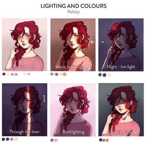 Lighting References By Relseiy Digital Art Tutorial Art Tutorials