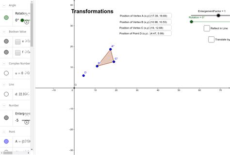 Transformations Example Geogebra