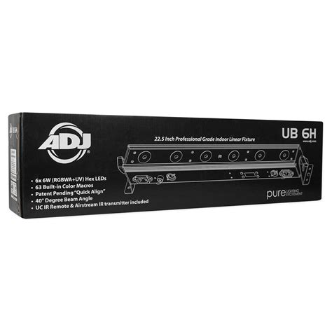 8 American Dj Adj Ub 6h 225 Rgbawuv Led Dmx Wash Light Bars2 Tot