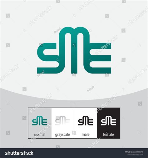 Sme Letter Logo Ligatures Vector Stock Vector Royalty Free 2238660345 Shutterstock