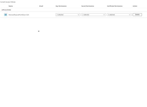 Azure Front Door Custom Domain Byoc Secret Is Not Listing Certificates From Azure Keyvault