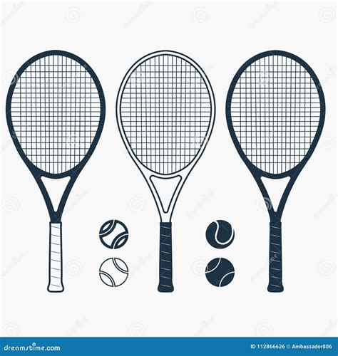 Tennis Racket And Ball Vector Drawing 76501090