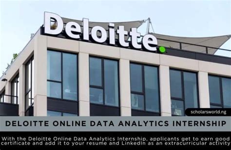 Deloitte Data Analytics Internship 2025 Online Apply Now Scholars World Deloitte Data Analytics Internship 2025 Online Apply Now Scholars World