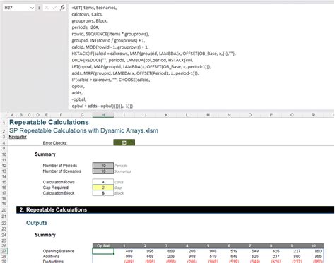 repeatable calculations with dynamic arrays part 4 icaew