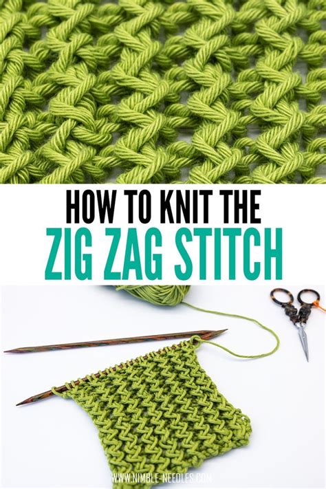 How To Knit The Zig Zag Stitch Step By Step Knitting Tutorial Video Knitting Tutorial