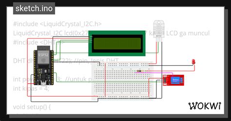 KIPAS DENGAN SENSOR SUHU Wokwi ESP32 STM32 Arduino Simulator