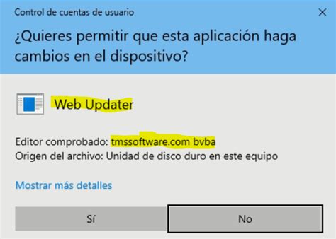 Webupdate Program Name And Tms Info In Uac Dialog And Question About