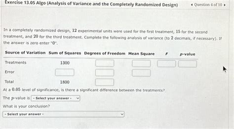 Solved In A Completely Randomized Design 12 Experimental