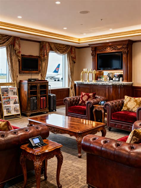 Airport Lounge With Traditional Style With Magazines And Charging
