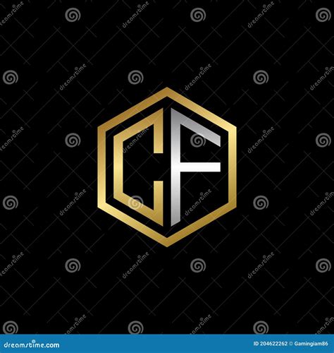Vector Graphic Initials Letter Cf Logo Design Template Stock Vector Illustration Of Luxury