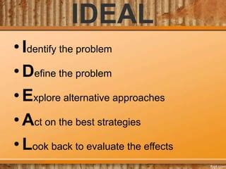 Week IDEAL Problem Solving Method Ppt
