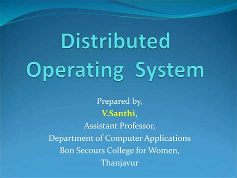 Distributed Operating System | PPT