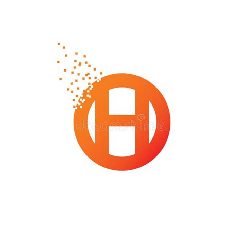 Circle Initial Letter Uppercase Logo Design Template Stock Illustration