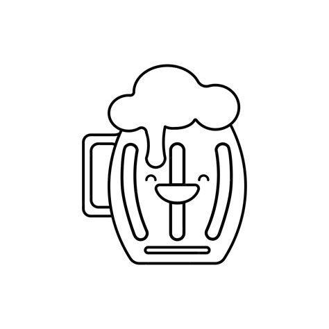 Premium Vector Cute Beer Mug Icon Isolated On White Background Beer