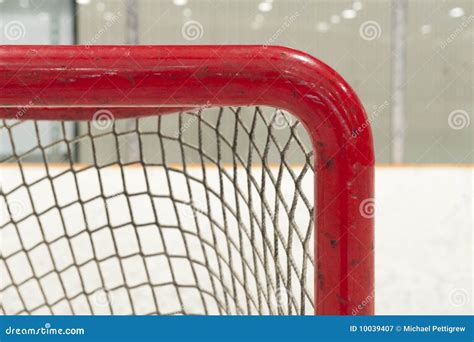 Ice Hockey Net Closeup Stock Image Image Of Sport Post 10039407