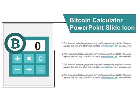 Bitcoin Calculator Powerpoint Slide Icon Presentation PowerPoint Templates PPT Slide