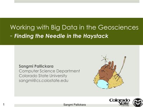 ppt working with big data in the geosciences finding the needle in