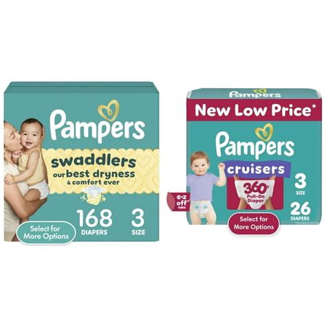 Pampers Swaddlers Diapers Size 3 168 Count And Pampers Cruisers 360