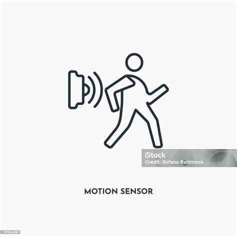 Motion Sensor Outline Icon Simple Linear Element Illustration Isolated