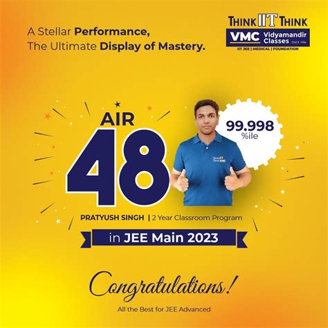 Vmc Vidyamandirclasses Vmctopper Jeemainresult2023 Thinkiitthinkvidyamandir Jeemainresult