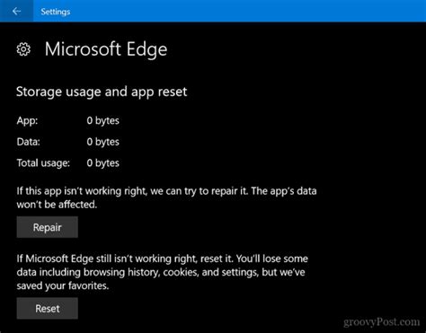 How To Reset Or Repair Microsoft Edge Web Browser In Windows And Later