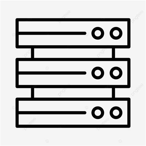 데이터베이스 라인 아이콘 벡터 데이터 호스팅 회로망 Png 일러스트 및 벡터 에 대한 무료 다운로드 Pngtree