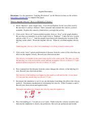 Angular Kinematics Pdf Angular Kinematics Directions Use The Simulation Ladybug Revolution