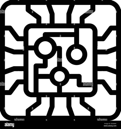 Smartphone Processor Icon Outline Style Stock Vector Image And Art Alamy